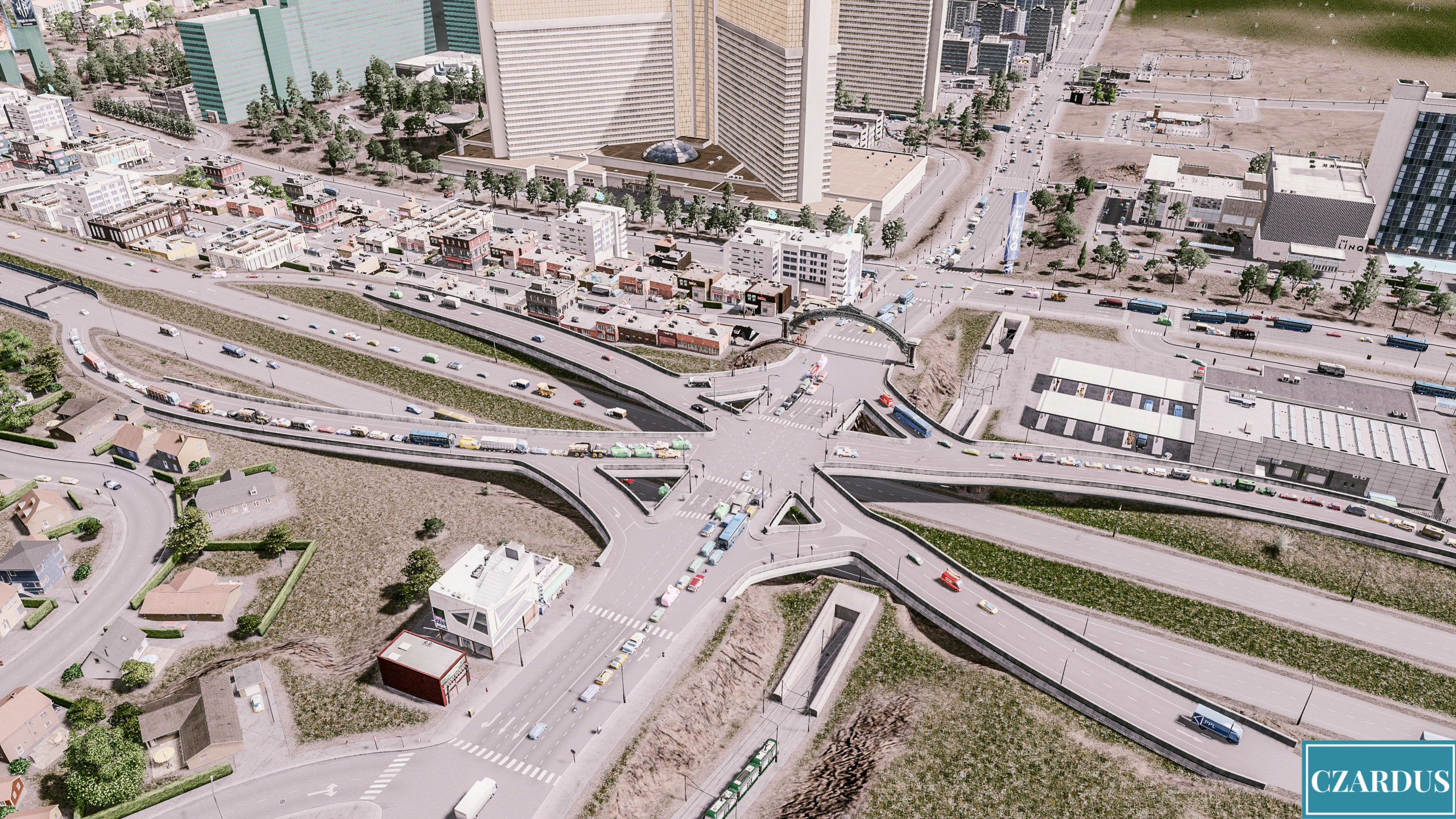 Single-Point Urban Interchange in Sinagua : r/CitiesSkylines